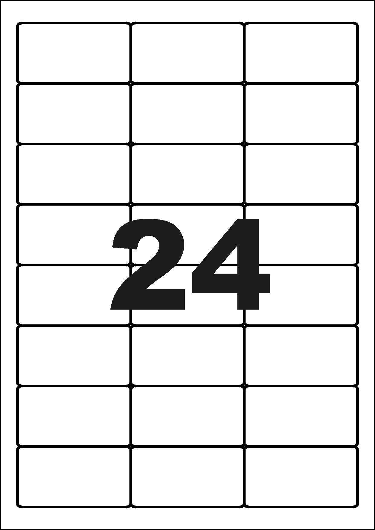 Etiquettes blanches - adhésives et permanentes sur A4 (PCL24 - 63.5 x ...