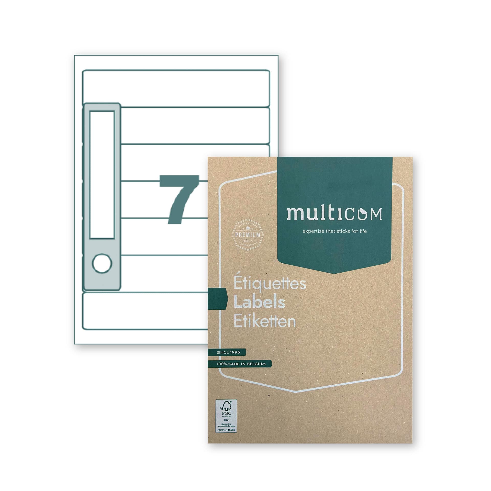 Etiquettes adhésives "Spéciales" sur A4 (PCL7 CLASS - 192.5 x 39 mm - 7 ...